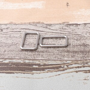 Silver Zinc Alloy Rectangle Rings 1 5/8"(40mm ) Metal Square Ring for ...