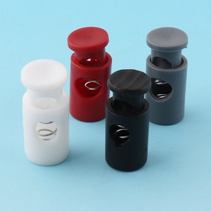 5mm Rope Cord Stopper 15-50pcs Black Plastic Cord Lock for Elastic Cord ...