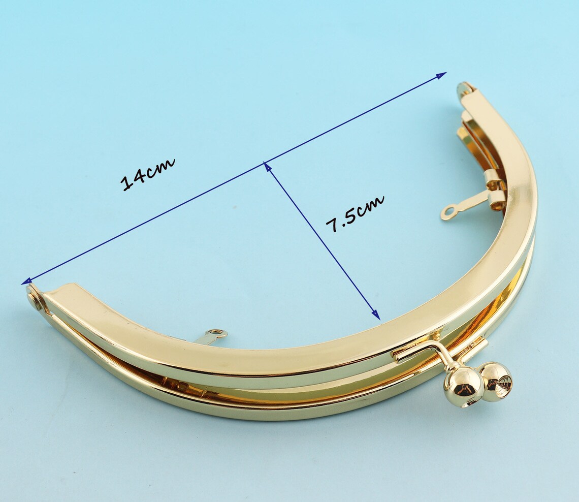 Purse Frame 14*7cm Gold Bag Frame Handbag Frames Arched Pattern Metal ...