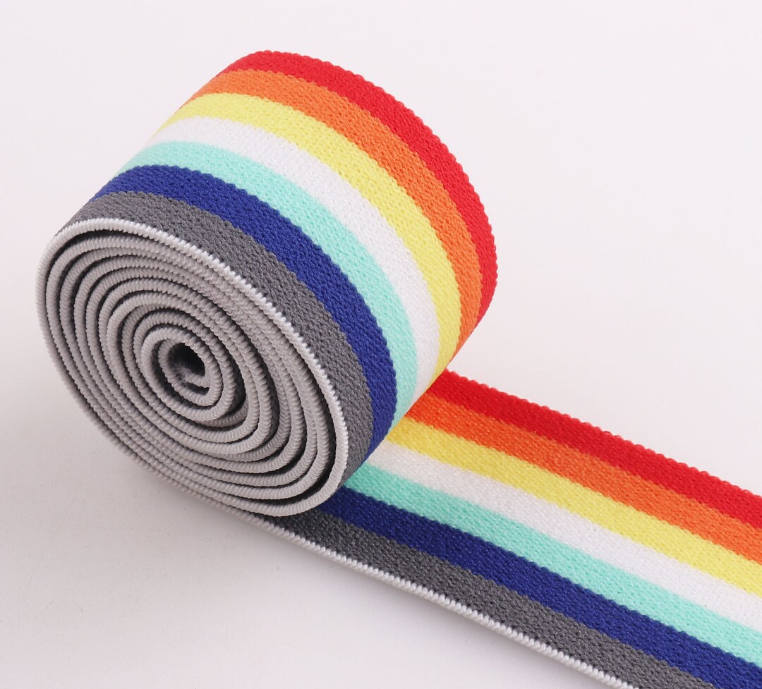 Colorful Elastic Webbing 38mm Paddy Webbing Colored Stripes Straps ...