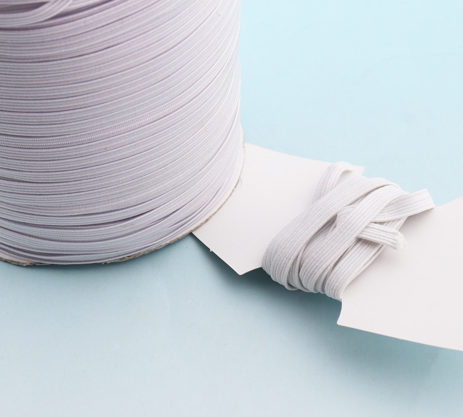 3-7mm Trim Flat Elastic Cord for Mask Nylon Elastic Cord Spool White ...