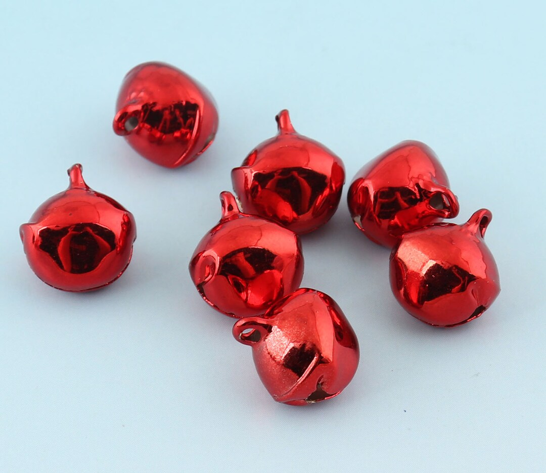 50pcs 11mm Red Jingle Bells Blocks Christmas Bells Small Bells Wedding ...