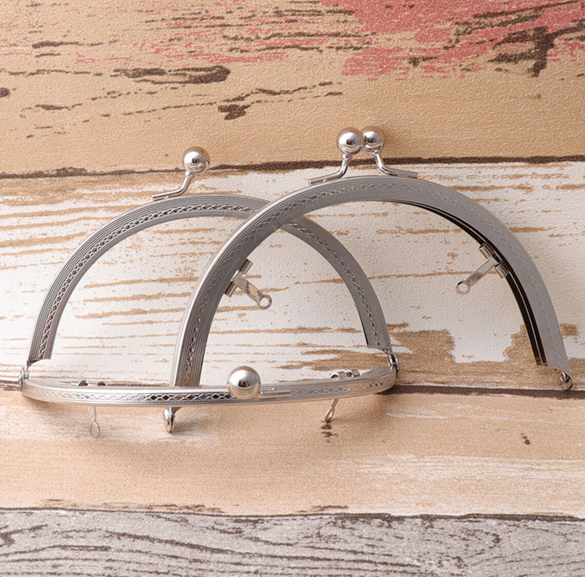 Nickel Purse Frame Bag Frames Arched Pattern Metal Coin Purse Sewing ...