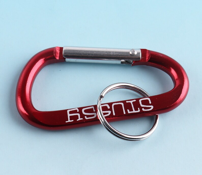 Red Carabiner With Key Rings Key Fob Carabiner 4pcs 68mm Large - Etsy