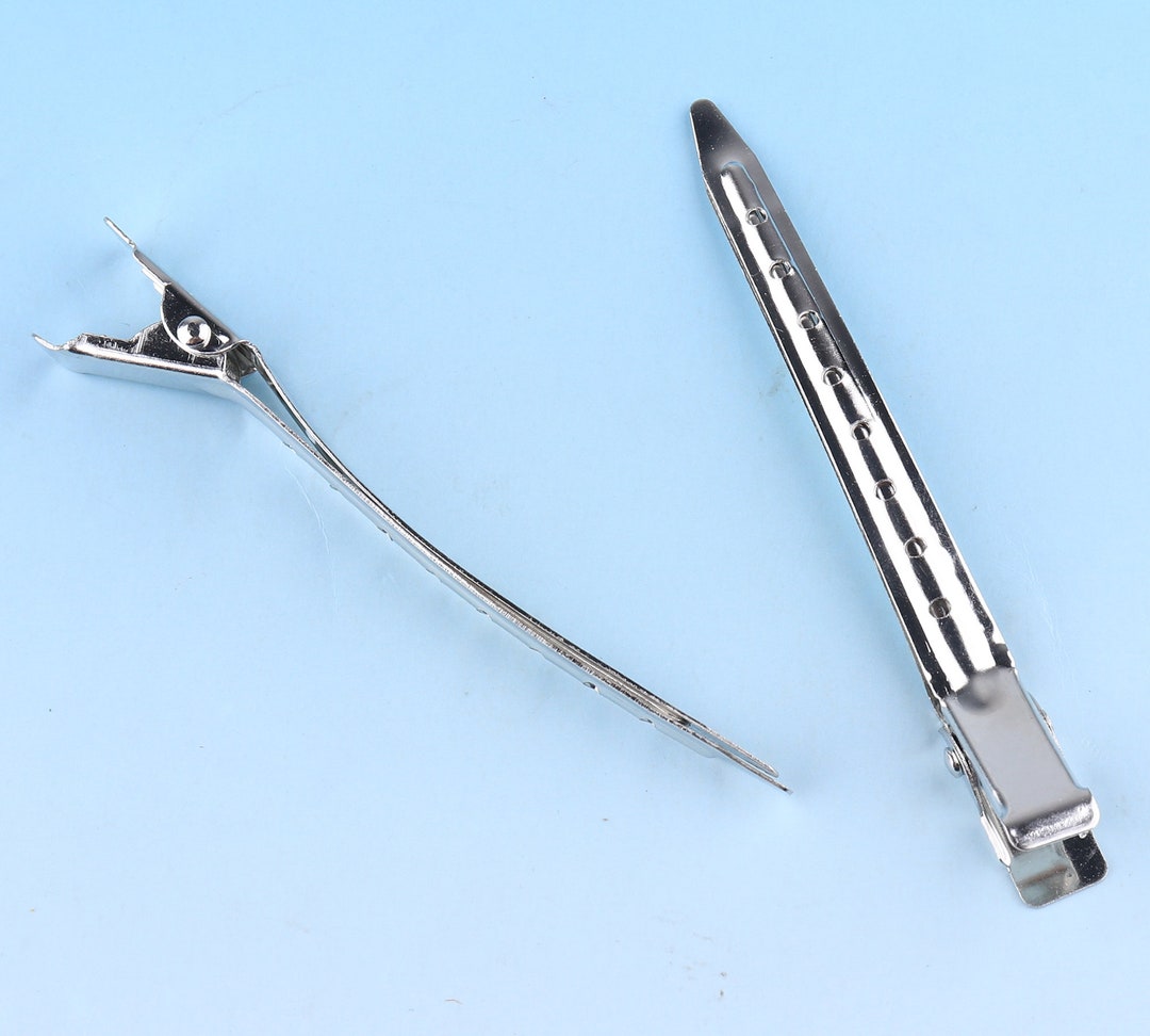 Large Clips 10pcs 90mm Long Alligator Clips Sliver Metal Hair Clips ...