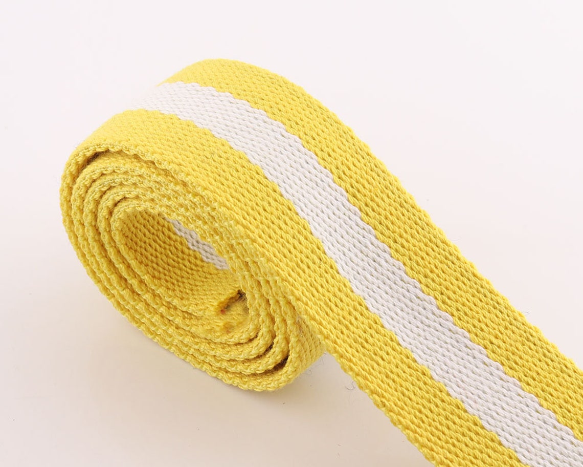Yellow Fabric Webbing 3 Yard X 38mm-stripes Straps Webbing - Etsy