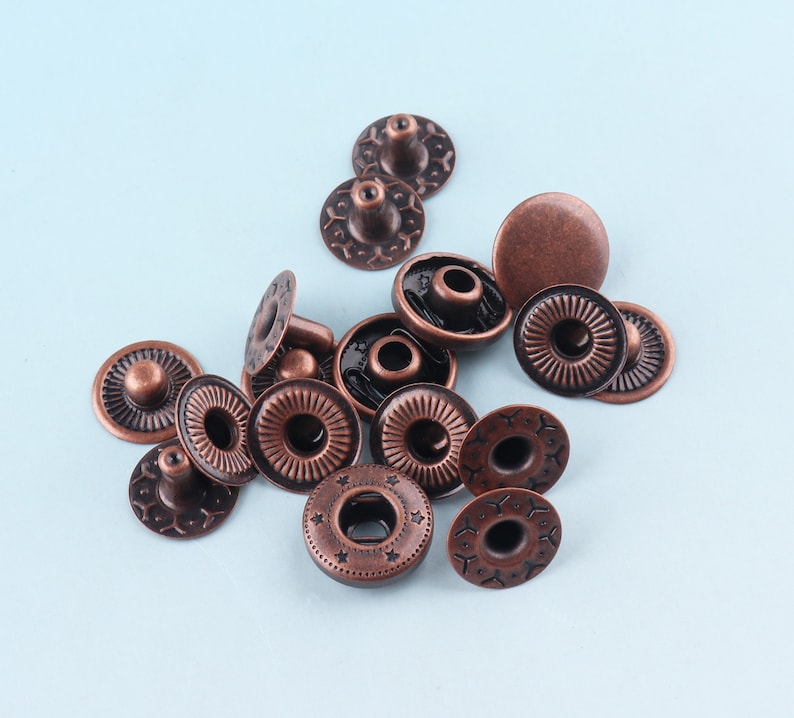 Copper Snap Buttons 50sets 10mm/12mm Snap Studs Spring Popper | Etsy