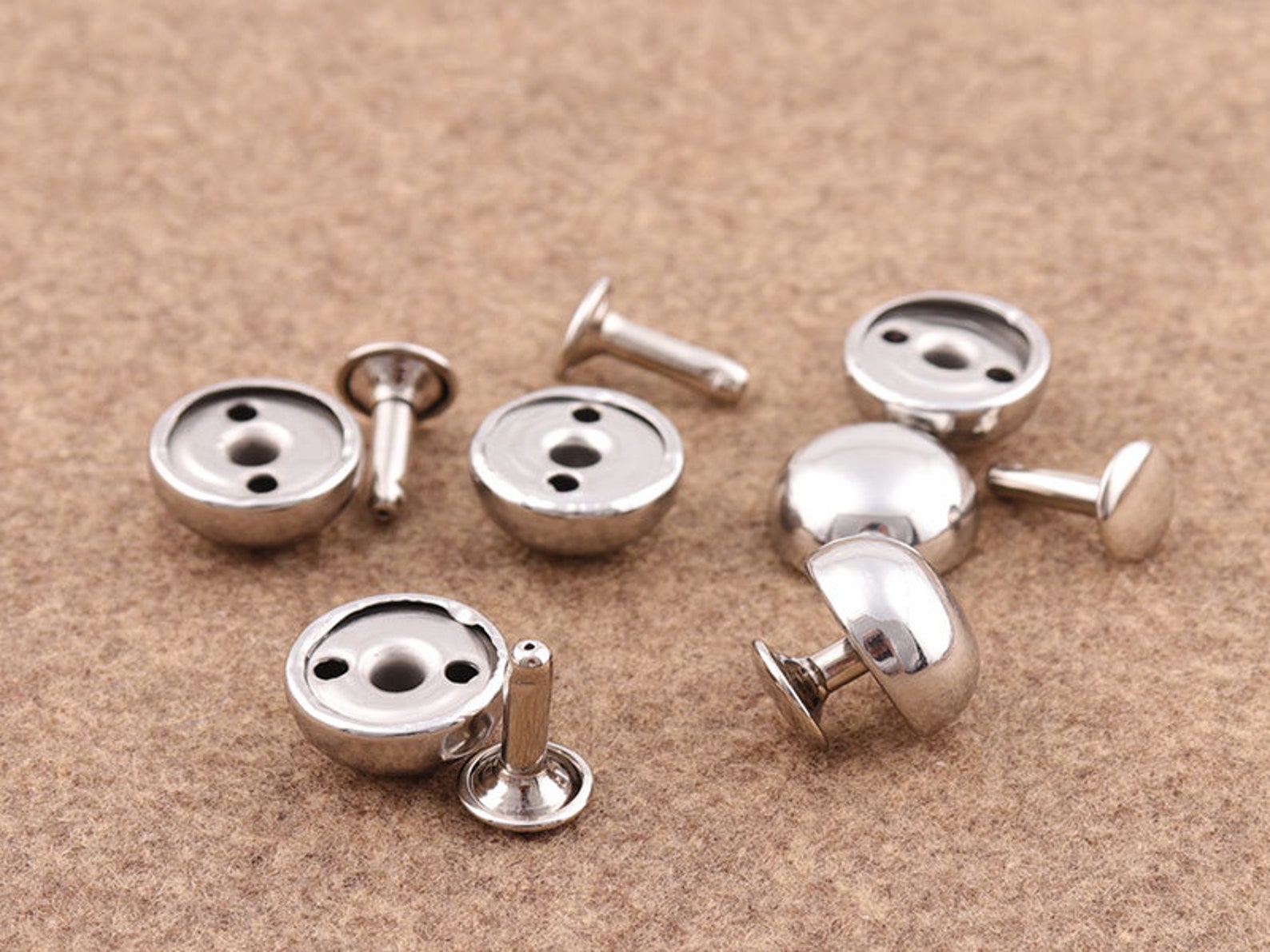 20sets 14mm Silver Rivets Metal Button Double Capped Rivets | Etsy