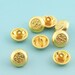 Golden Buttons Metal Buttons 8pcs 12mm Shank Buttons Flower Clothing ...