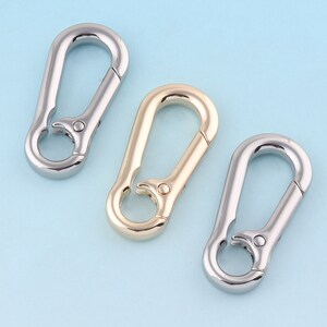 Push Gate Spring Hook Round Spring Clasp Double Rings Snap Hook Metal ...