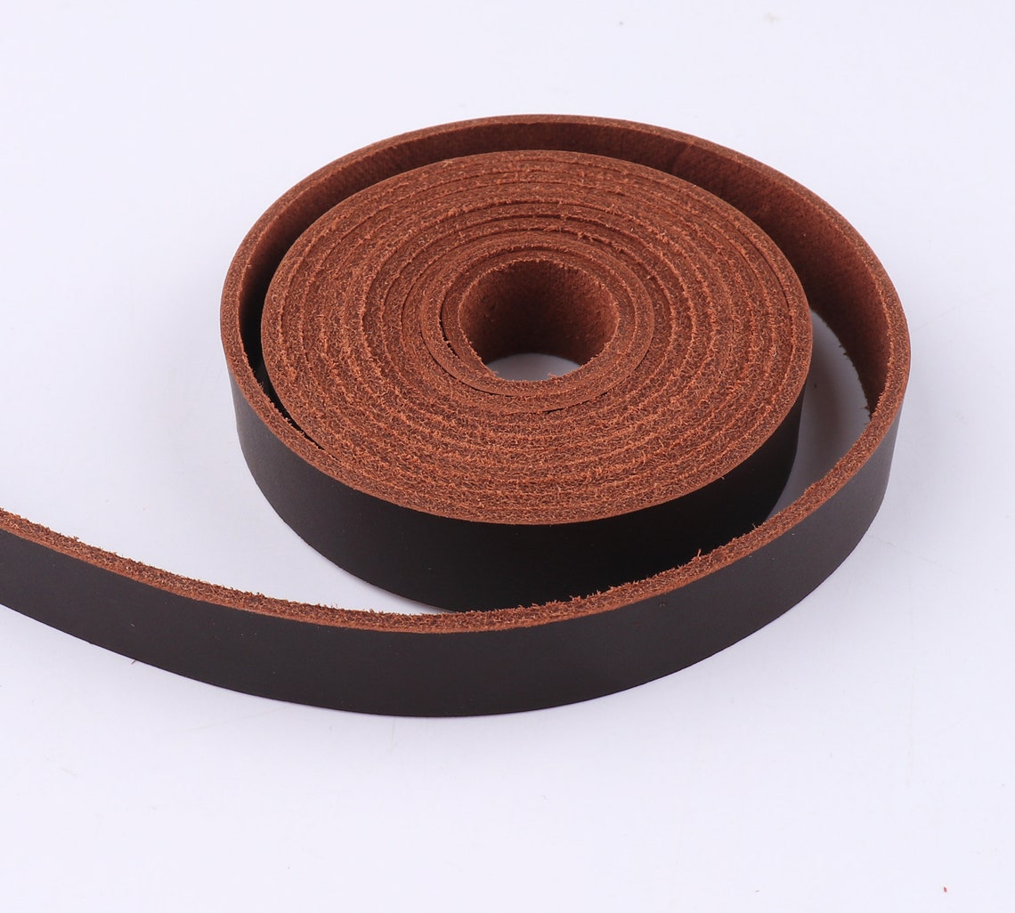 Dark Brown Leather Strip Leather Strap 1/2" Genuine Leather Leather ...