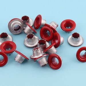 Mini Red Eyelet 100pcs 9mm Round Grommet Eyelets for Sewing Bead Cores ...
