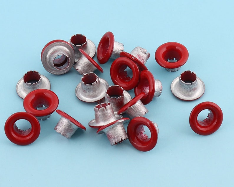 Mini Red Eyelet 100pcs 9mm Round Grommet Eyelets for Sewing | Etsy