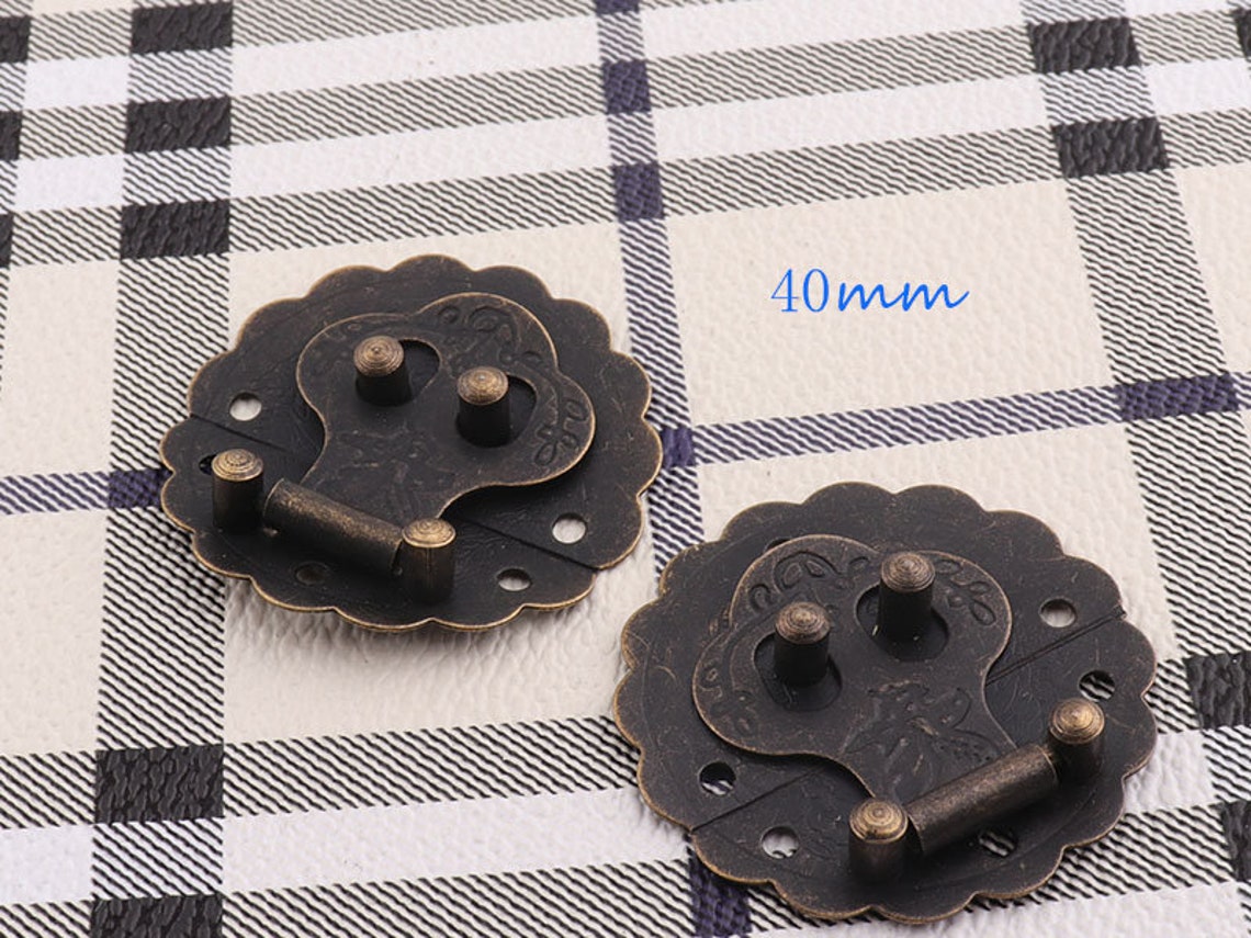 Antique Embossed Box Latch 40mm Vintage Hasp Box Hardware Chest ...