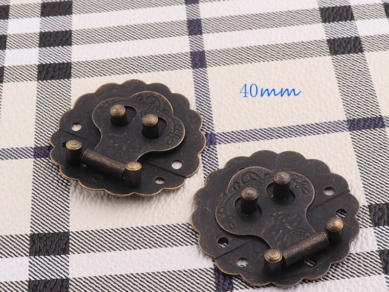 Antique Embossed Box Latch 40mm Vintage Hasp Box Hardware Chest ...