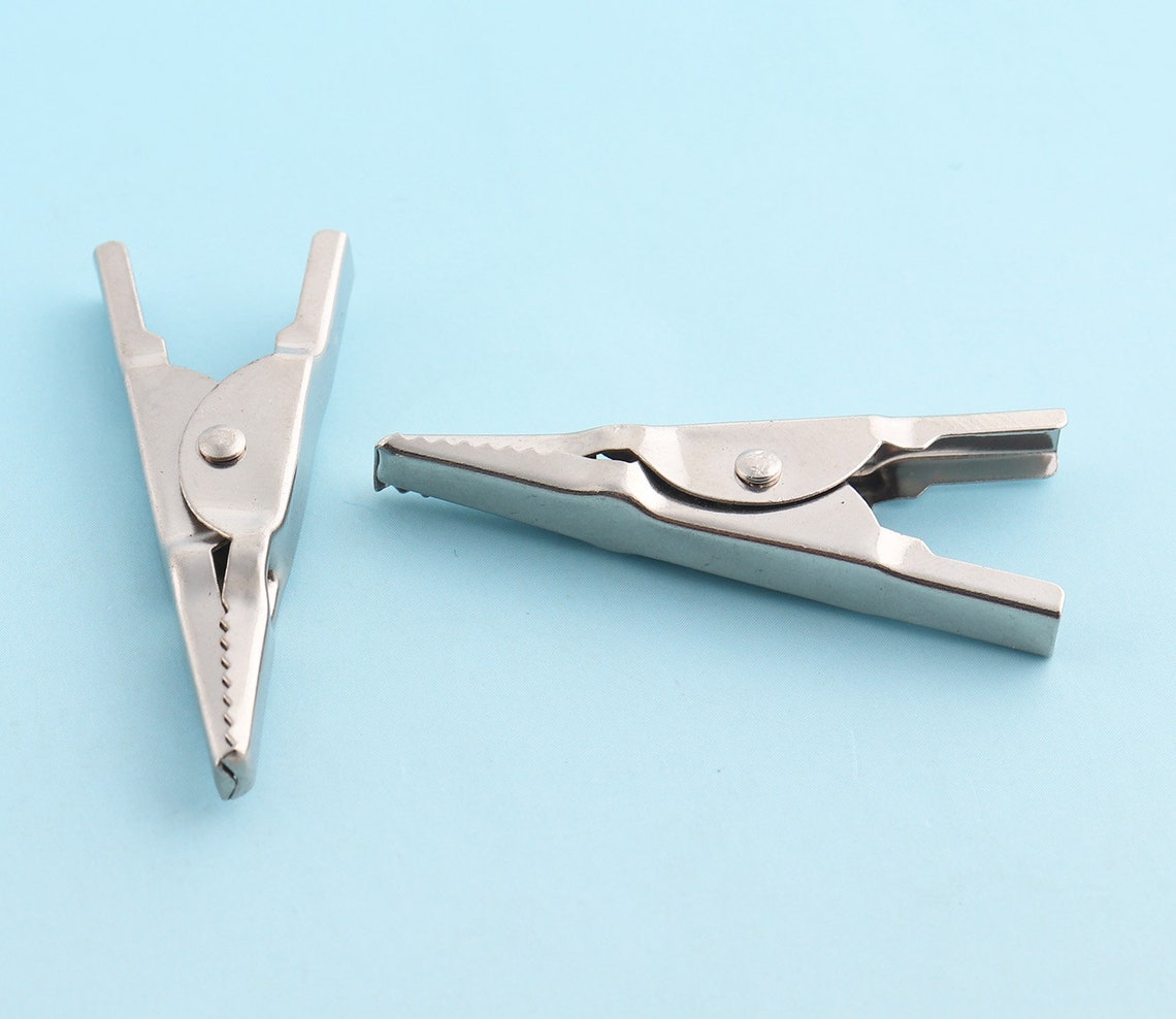 Alligator Clips With Teeth 20pcs 45mm Silver Alligator Clips - Etsy