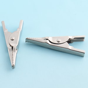 Alligator Clips With Teeth 20pcs 45mm Silver Alligator Clips Metal Hair ...