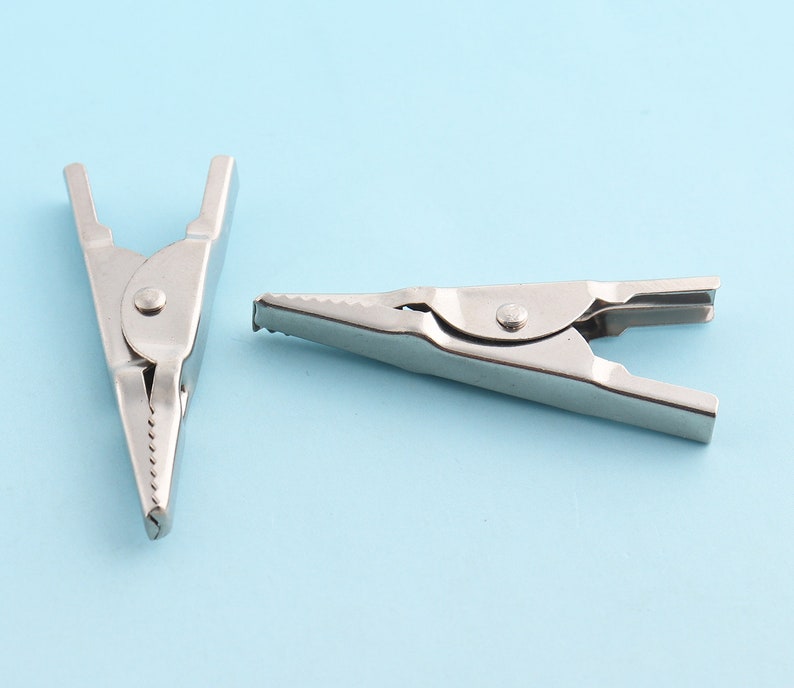 Alligator Clips With Teeth 20pcs 45mm Silver Alligator Clips - Etsy