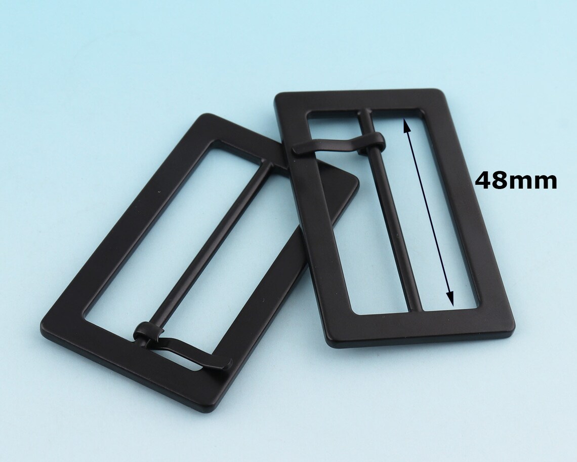 10pcs 48mm Black Adjuster Buckle With Prong Slide Buckle Tri - Etsy