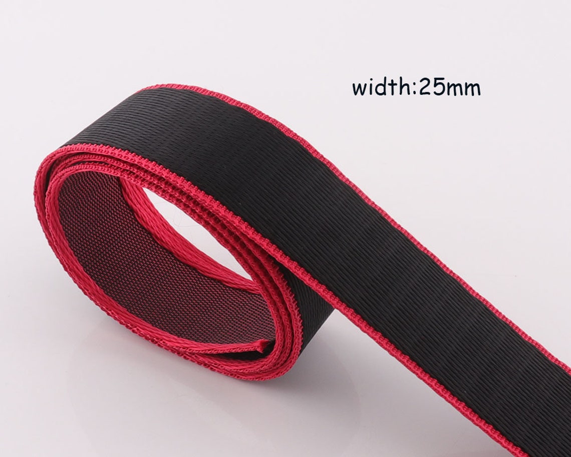 Red Webbing 5yards25mm Light Weight Stripes Straps Webbing - Etsy UK