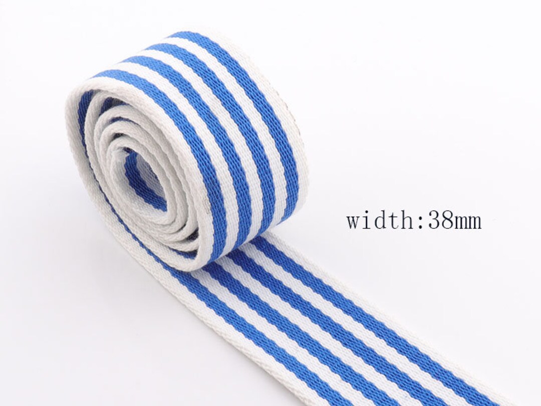 1 1/2inch Webbing Blue Stripe Webbing Fabric Belt Canvas Webbing Key ...