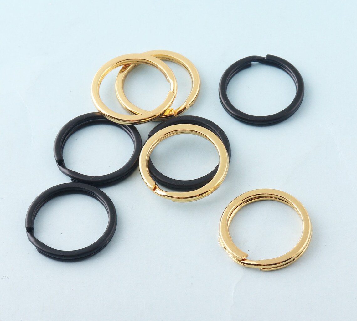 20mm Mini Split Rings Flat Keyrings Black Key Ring O Rings - Etsy