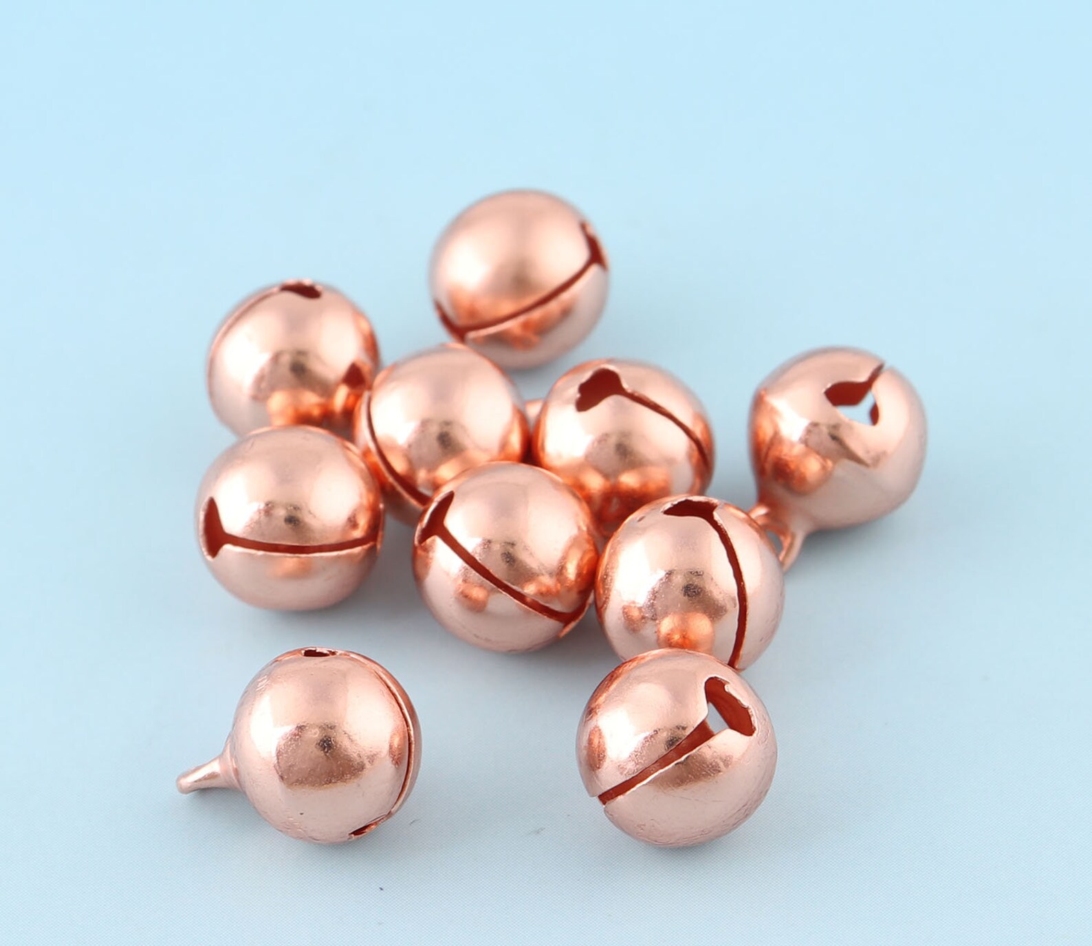 Jingle Bells Blocks 100pcs 7mm Rose Gold Christmas Bells Mini - Etsy