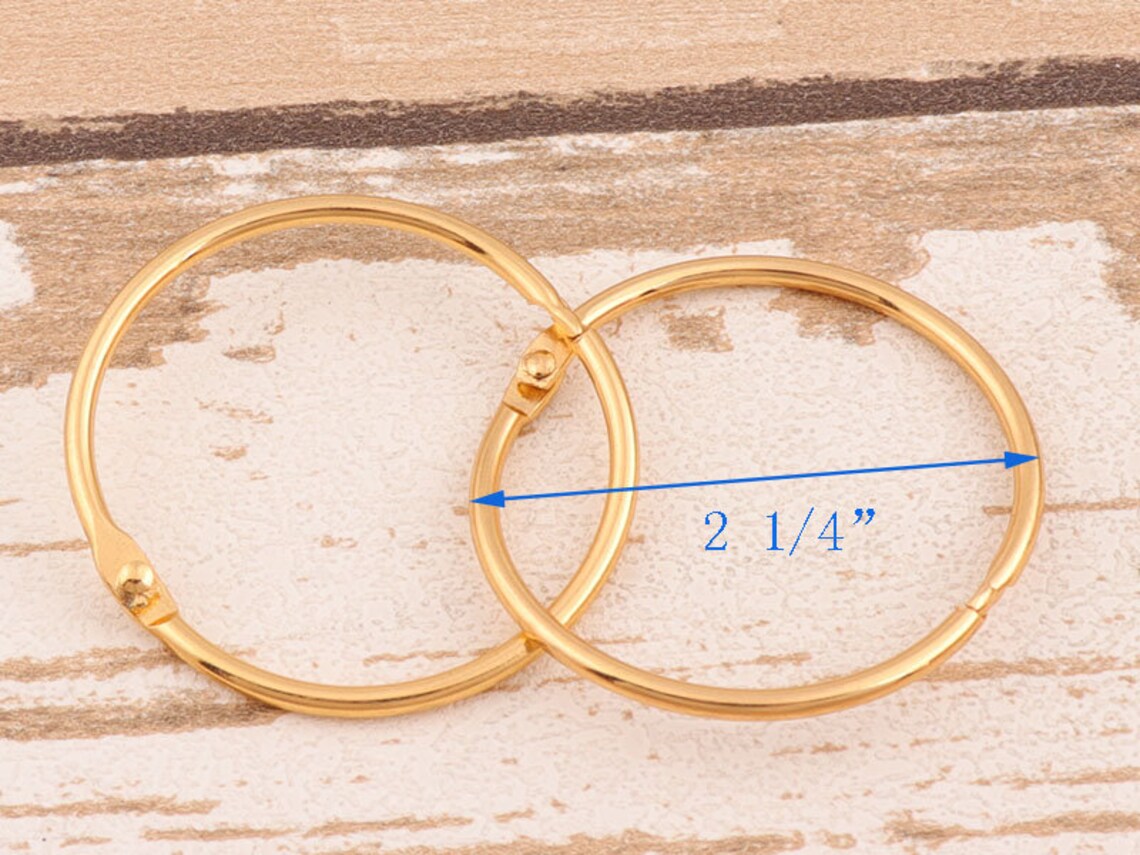 Golden O Ring Spring Hook 2 1/4 " Push Gate Snap Hook Large Key Chain ...