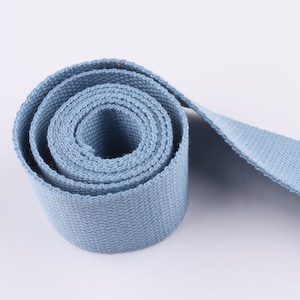 Cotton Webbing 3-10 Yards*38mm Light Blue Webbing Solid Color Webbing ...