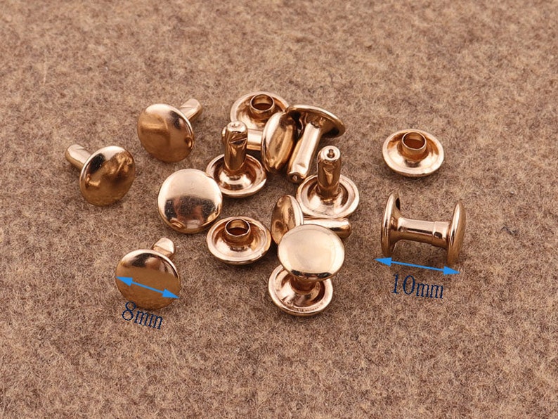 108mm Gold Rivets Metal Button Double Capped Rivets Double | Etsy