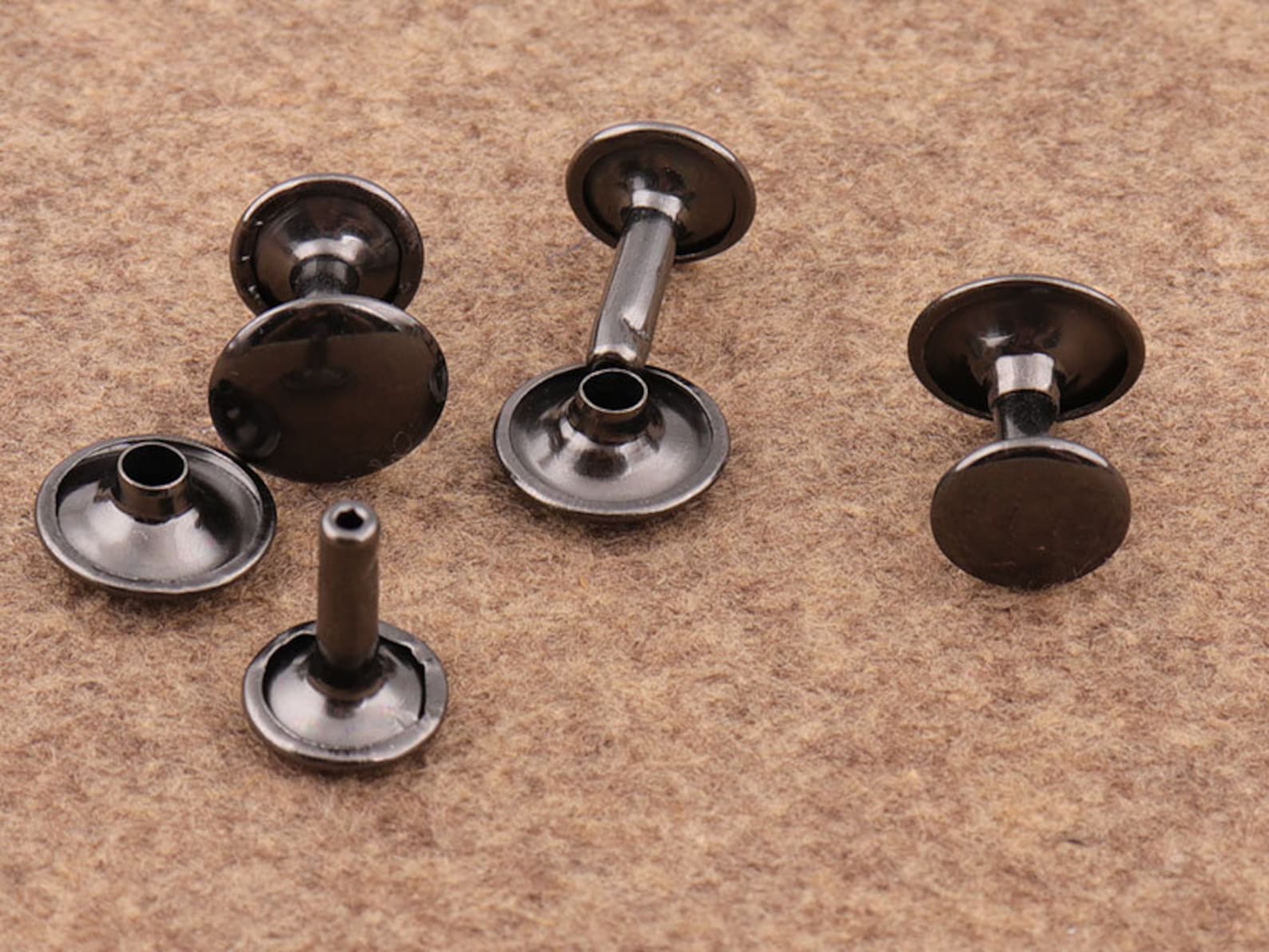 50sets Gunmetal Rivets 913mm Metal Button Double Capped | Etsy