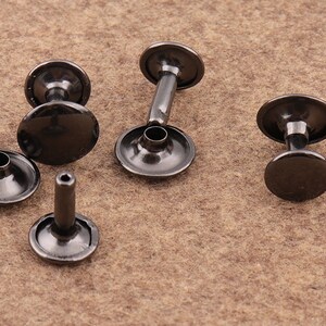 50sets Gunmetal Rivets 9*13mm Metal Button Double Capped Rivets Studs ...