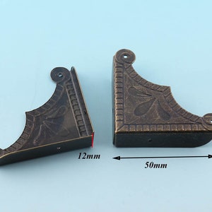 Antique Bronze Corners 8pcs*50mm Embossed Corner Decorative Corner ...