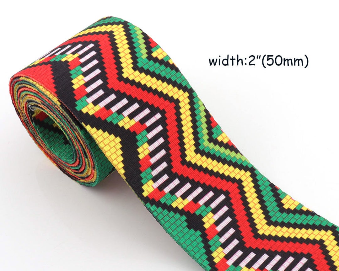 Stripe Webbing Colorful Webbing 2"(50) Mm Webbing Belts Purse Strap ...