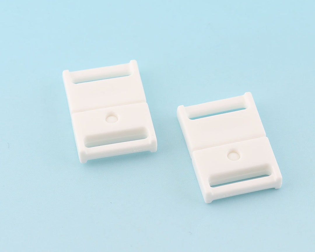 White Plastic Buckle 12mm Adjuster Buckle Release Belt Buckle Tri Bar ...
