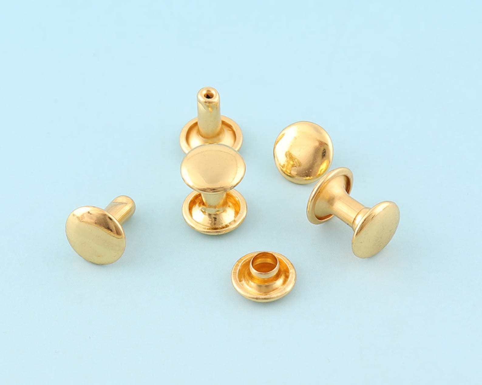 Golden Rivets Double Caped Rivets 100sets 10mm Rivets Metal | Etsy