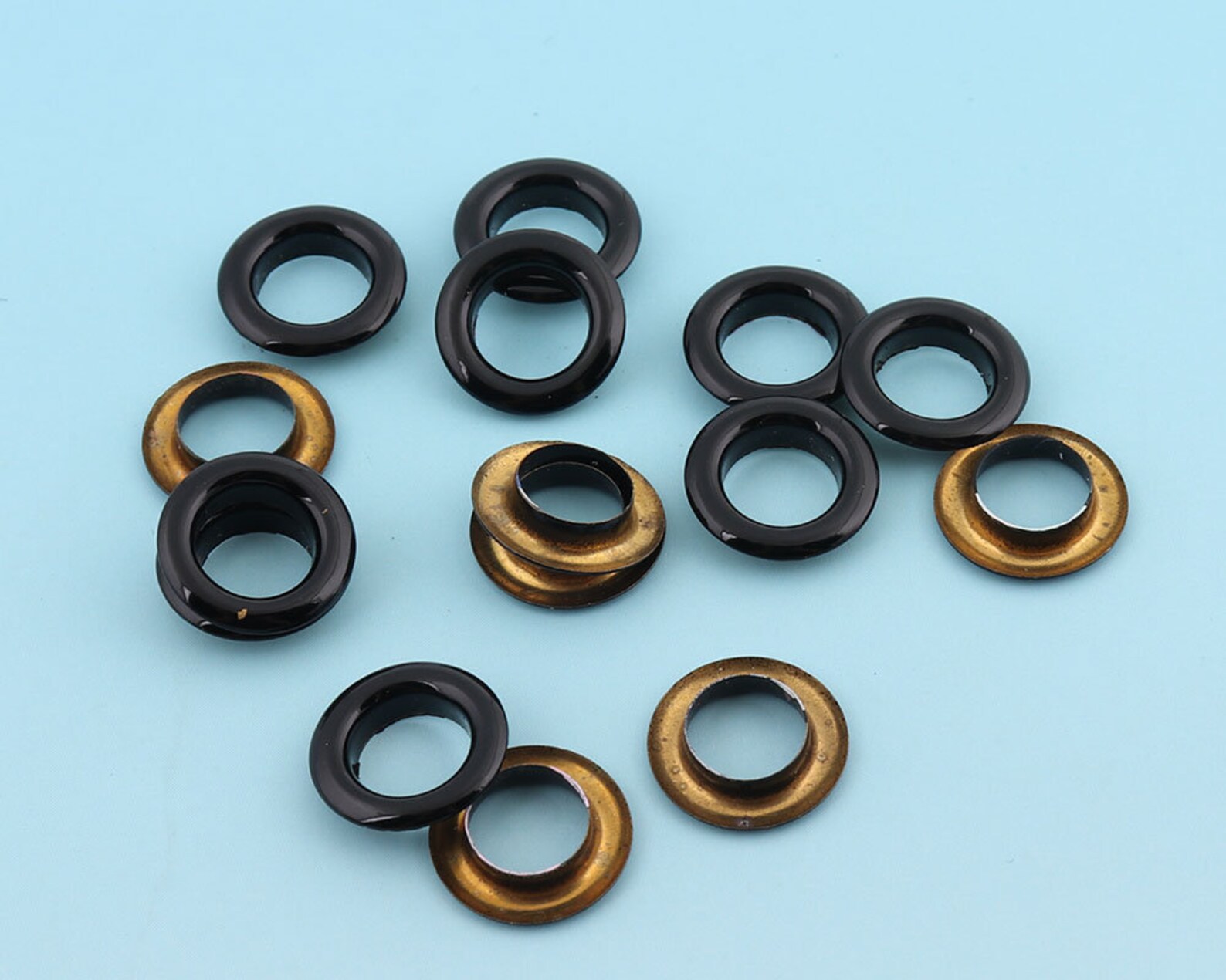 Ojales negros 100pcs 11mm redondo Grommet ojales para coser - Etsy España