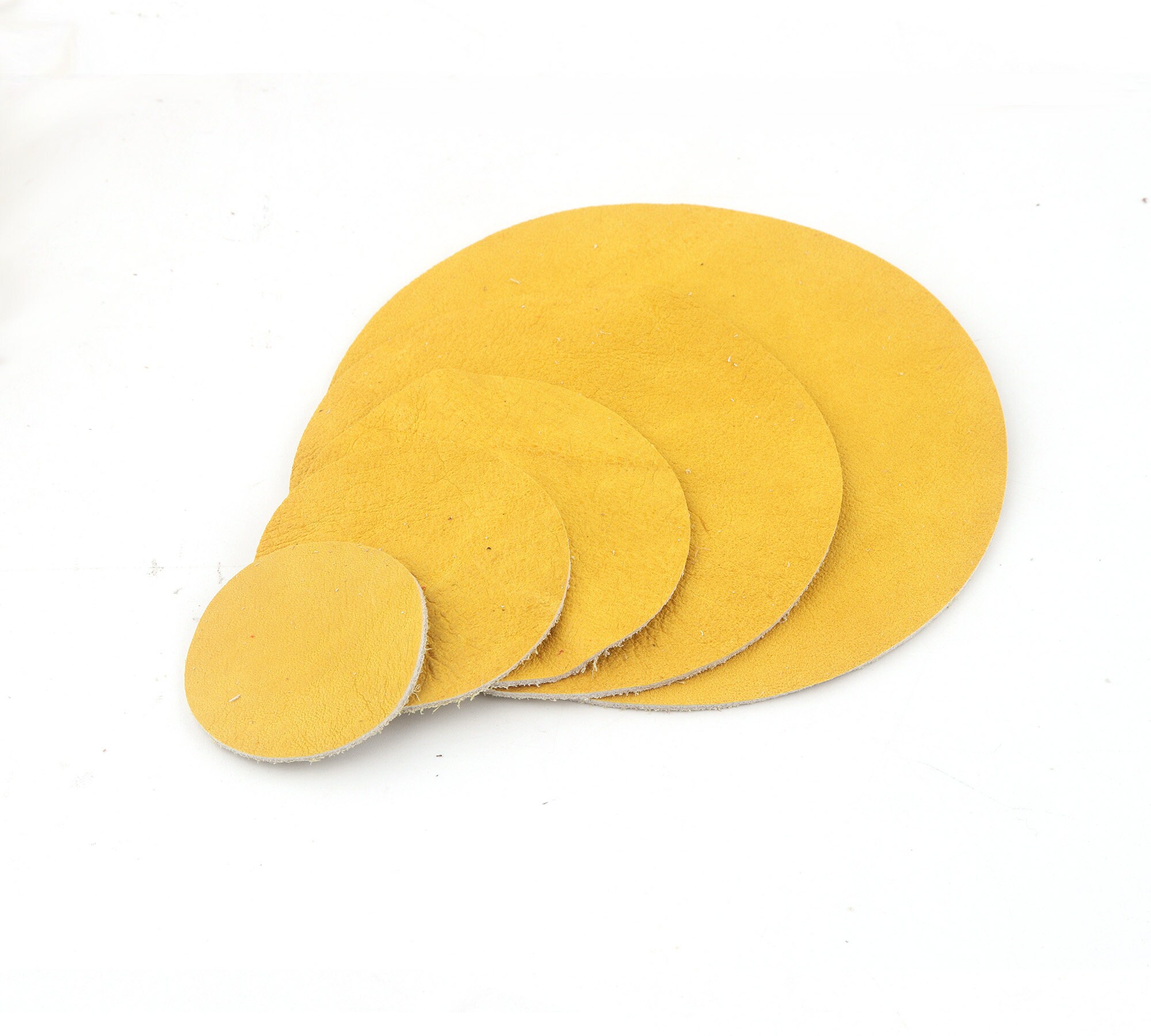 Leather Applique Circles Genuine Leather Discs Leather sheets | Etsy