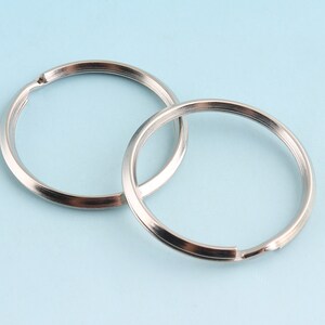 Silver Split Rings Key Ring 20pcs 30mm Jump Ring O Ring Large Key Fob ...