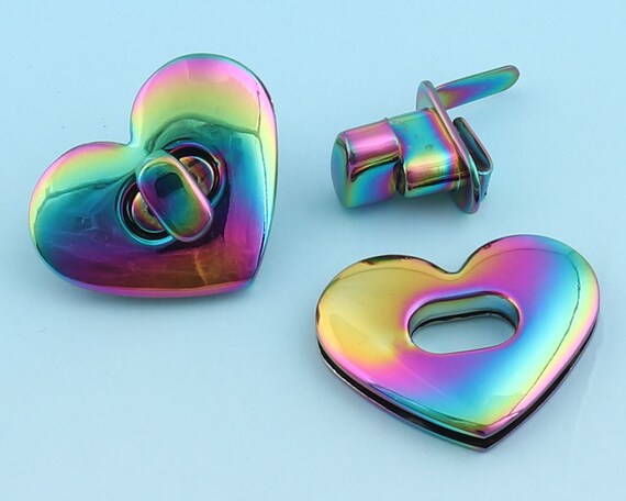 Heart Purse Lock Rainbow Bag Lock 3225mm Metal Box Lock Latch | Etsy