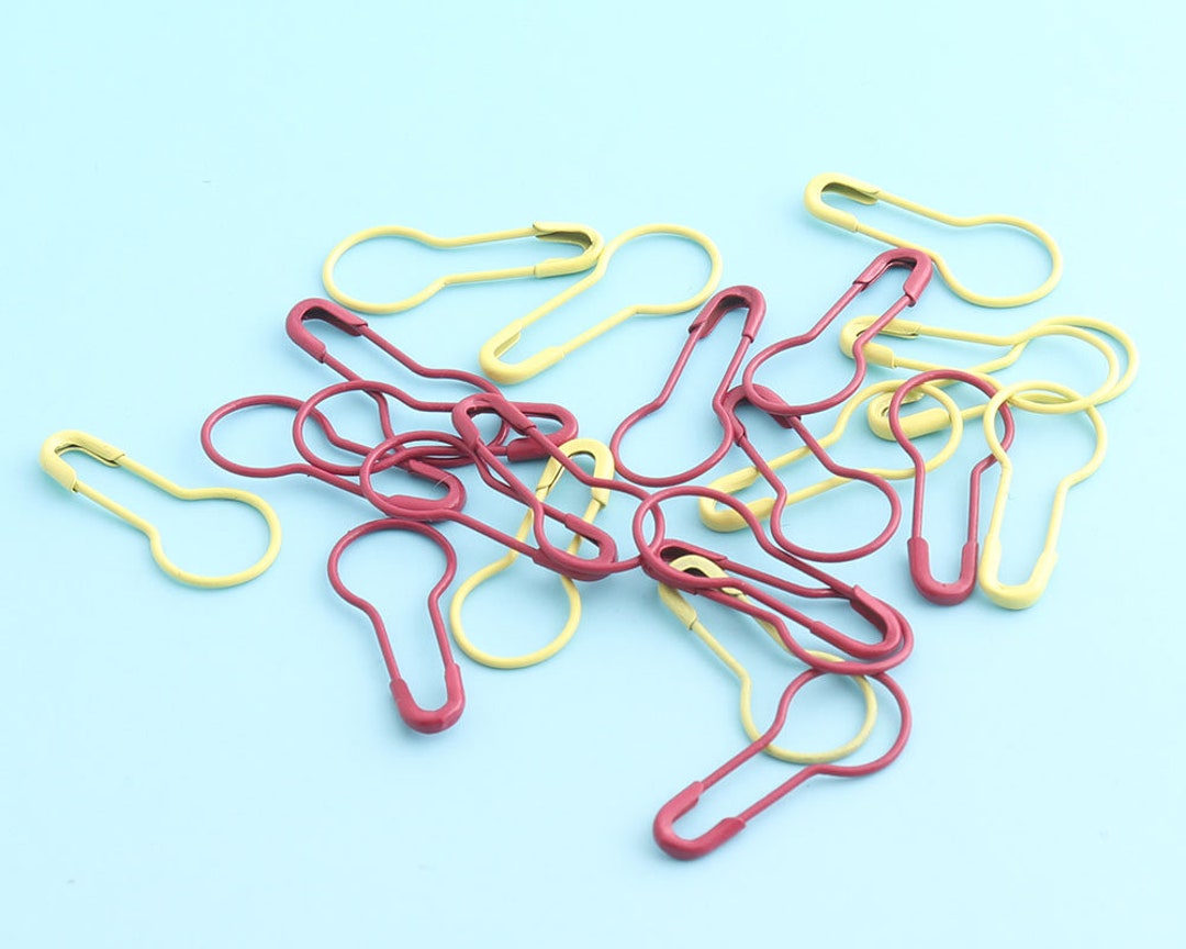 Color Safety Pins 100pcs 21*9mm Mini Bulb Safety Pins Gold Plated Pins ...