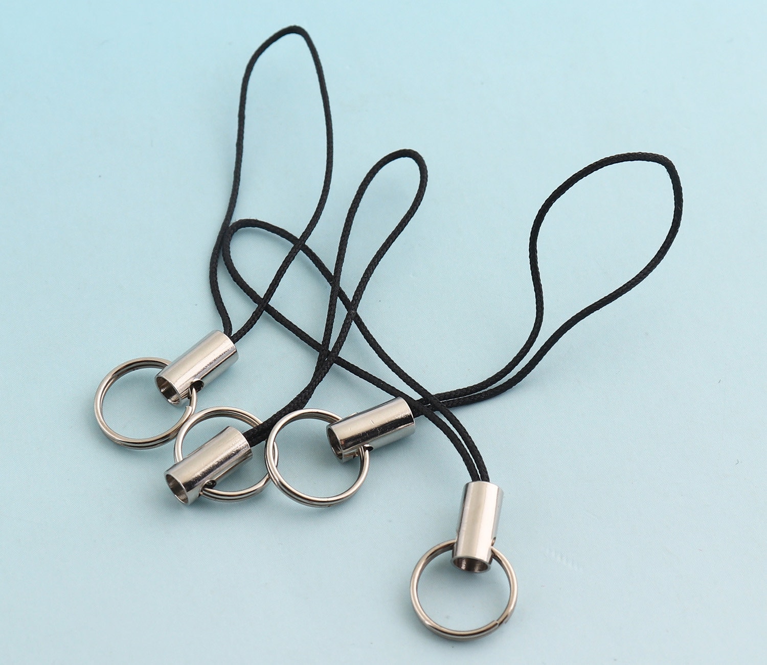 Black Cell Phone Strap 50pcs 70mm Cell Phone Accessory Cell Phone Cords ...