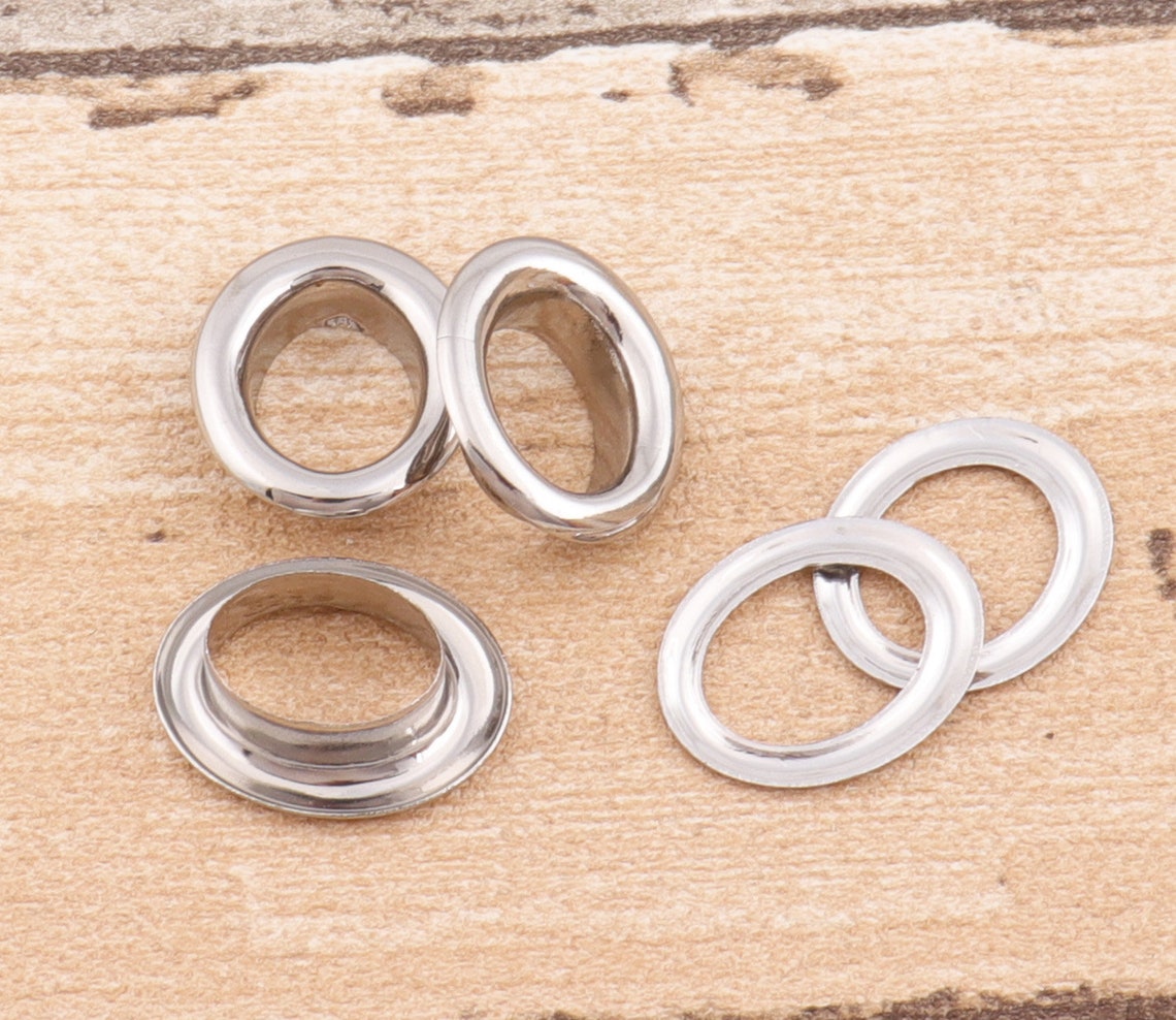 Silver Eyelet Grommets 10sets 2315mm Oval Grommet Eyelets for - Etsy