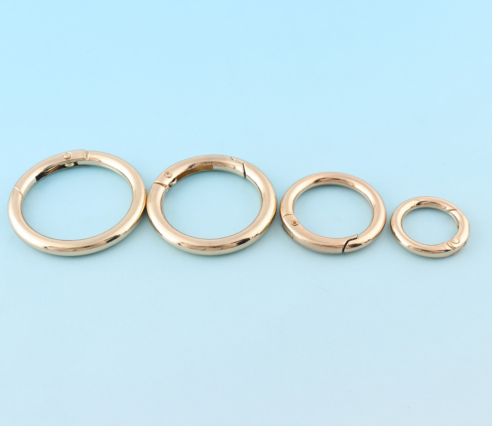 Light Gold Spring Hook 10pcs Push Gate Snap Hook O Ring Large | Etsy