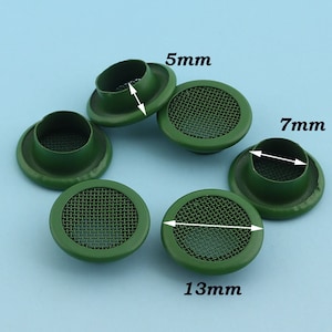 Green Eyelets Round Grommet Eyelets 50pcs 13mm Pierced Eyelet for ...