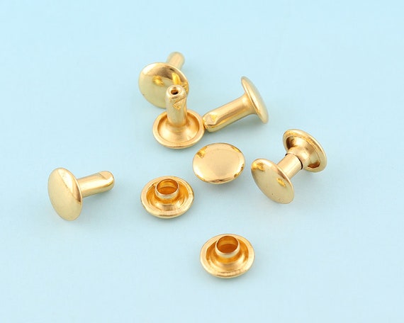 Golden Rivets Double Caped Rivets 100sets 10mm Rivets Metal | Etsy