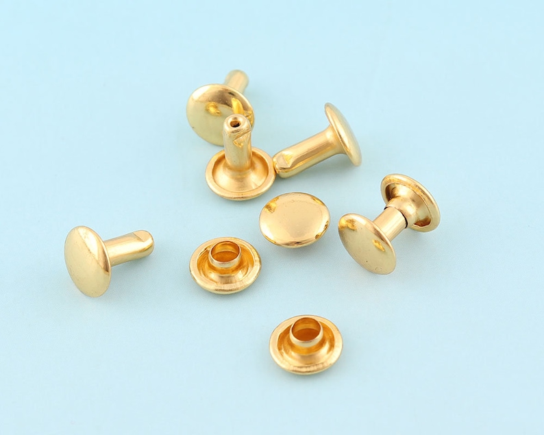 Golden Rivets Double Caped Rivets 100sets 10mm Rivets Metal | Etsy