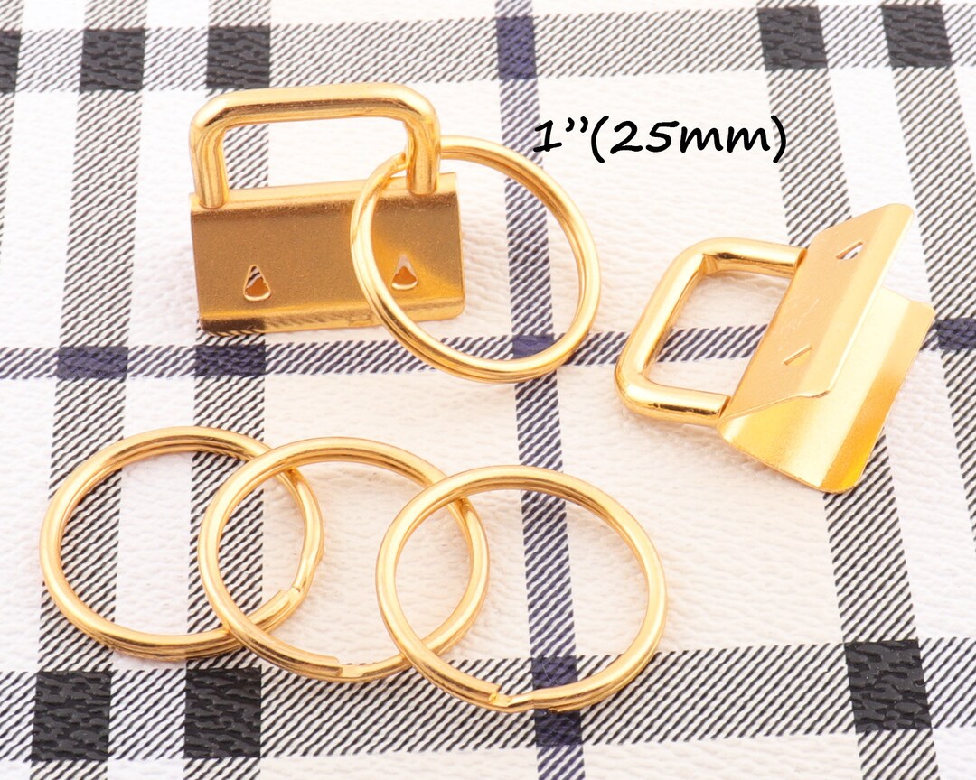 100sets 25mm Key Fobs Hardware With Key Ring Key Chains Key Lanyard ...