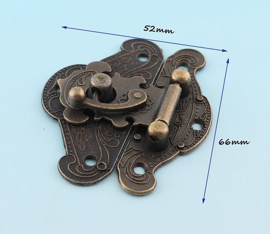 Vintage Box Latch 6652mm Antique Embossed Hasp Box Hardware - Etsy