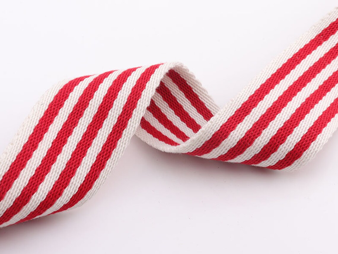 5yards 38mm Webbing Red Stripe Webbing Fabric Belt Canvas - Etsy